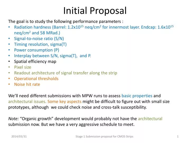 PPT - Initial Proposal PowerPoint Presentation, free download - ID:2506832