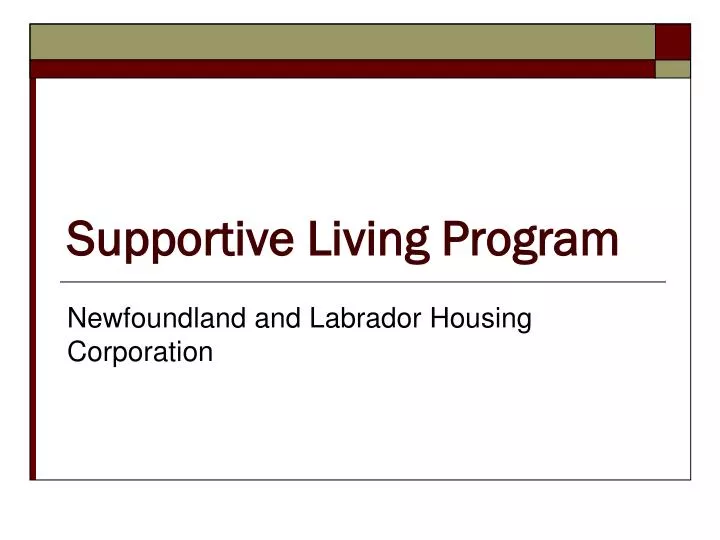 PPT - Supportive Living Program PowerPoint Presentation, free download ...