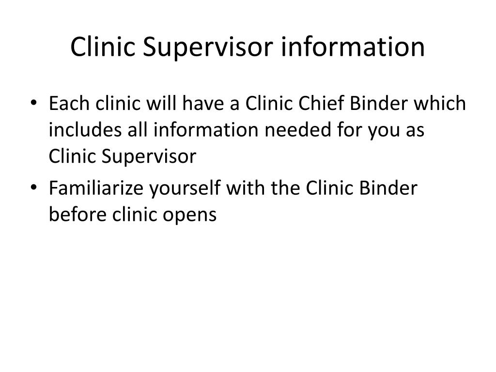 PPT - Operation Community Flu Clinic II CLINIC SUPERVISOR TRAINING ...