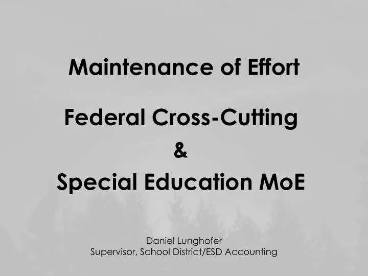 PPT - Maintenance of Effort PowerPoint Presentation, free download - ID ...