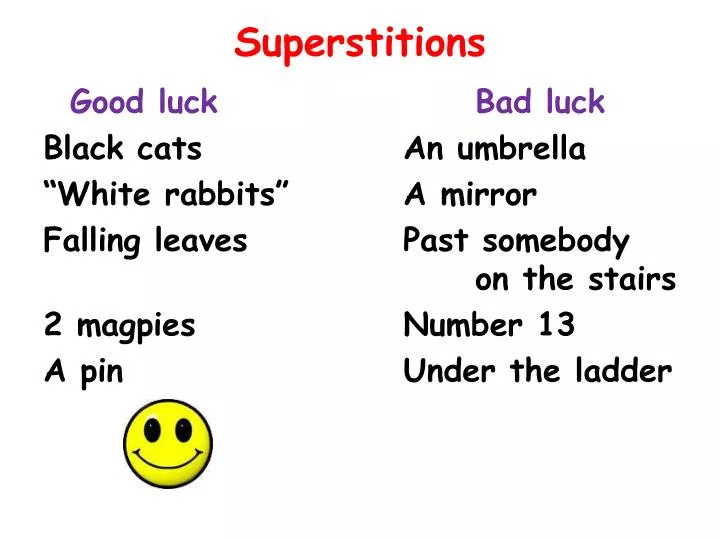 PPT Superstitions PowerPoint Presentation Free Download ID 2508262 PPT Superstitions PowerPoint Presentation Free Download ID 2508262
