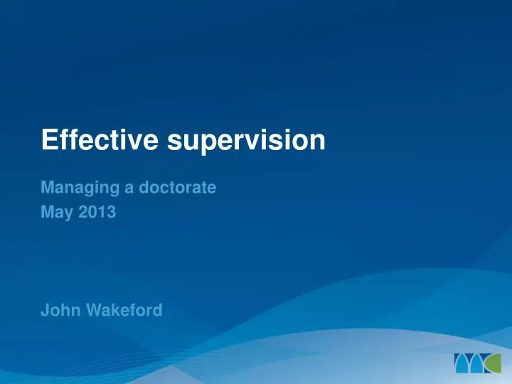 PPT - Effective supervision PowerPoint Presentation, free download - ID ...