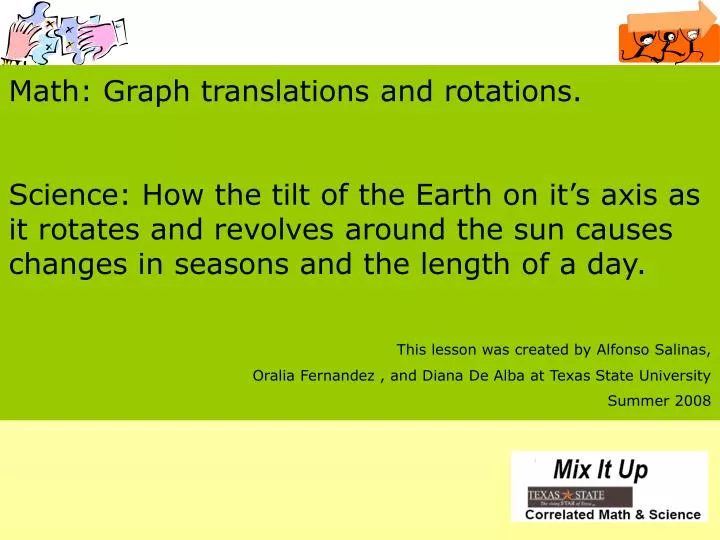 PPT - Math: Graph translations and rotations. PowerPoint Presentation ...