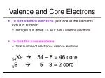 PPT - Valence and Core Electrons PowerPoint Presentation - ID:2508957