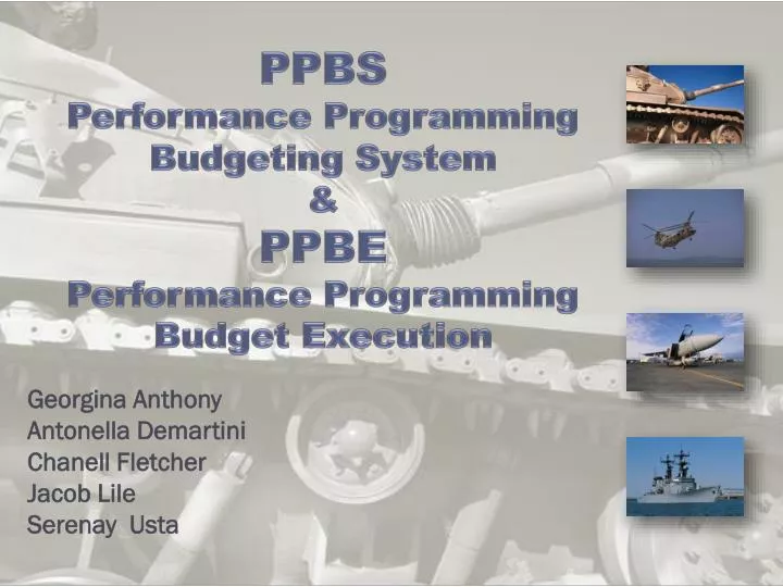PPT - PPBS Performance Programming Budgeting System & PPBE Performance ...