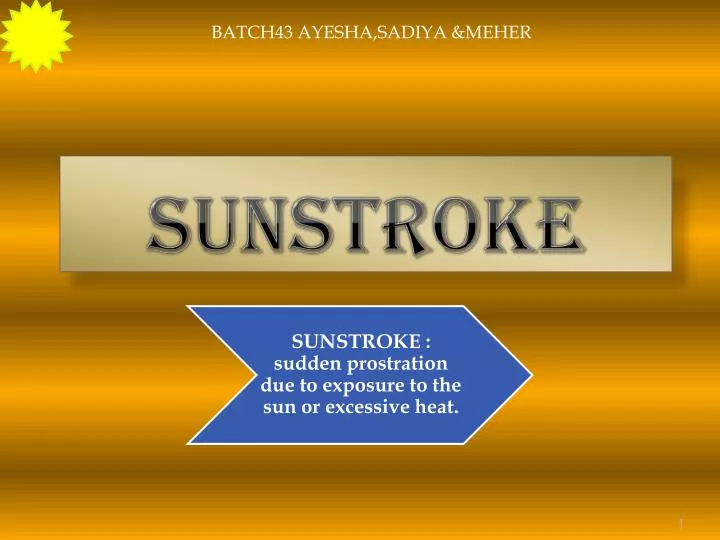 PPT - Sunstroke PowerPoint Presentation, free download - ID:2509214