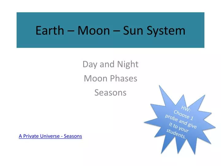 PPT - Earth – Moon – Sun System PowerPoint Presentation, free download ...