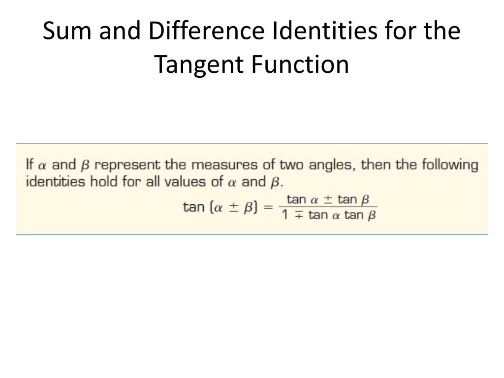 PPT Sum And Difference Identities PowerPoint Presentation Free PPT Sum And Difference Identities PowerPoint Presentation Free