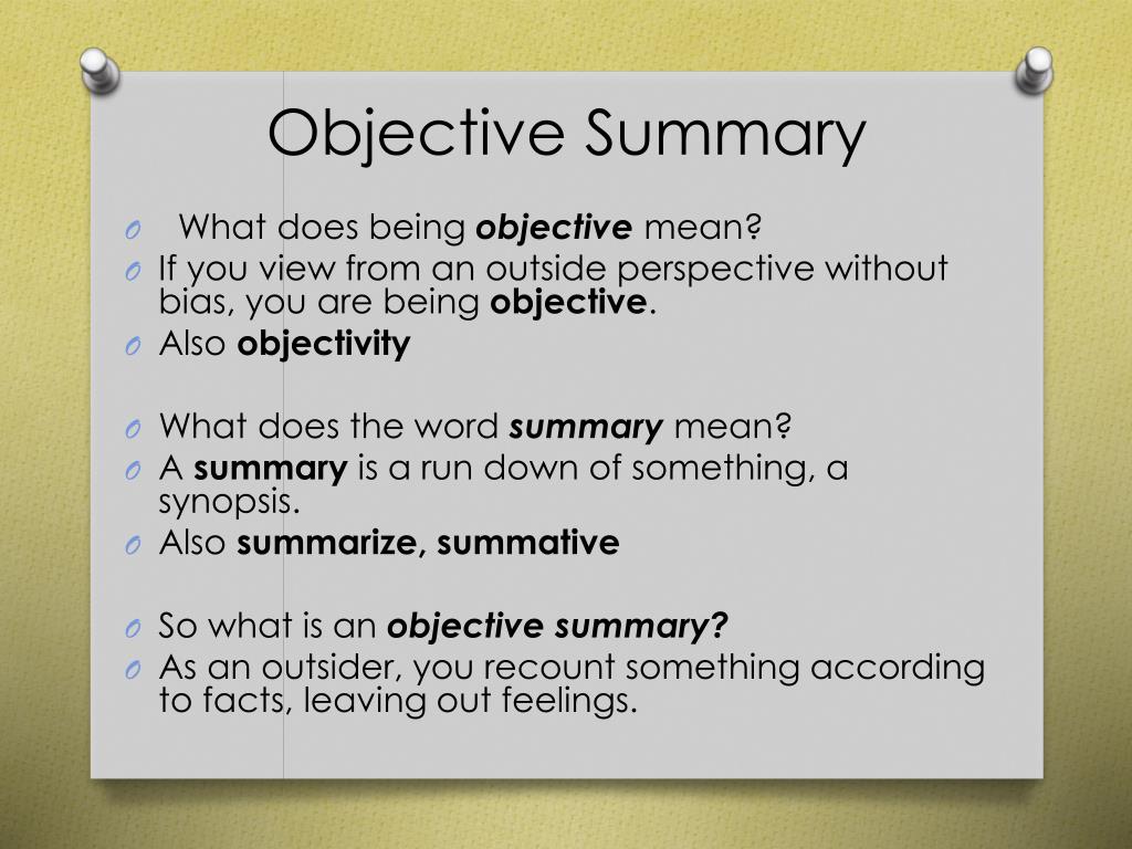 PPT - Objective Summary PowerPoint Presentation, free download - ID:2509792 PPT - Objective Summary PowerPoint Presentation, free download - ID:2509792
