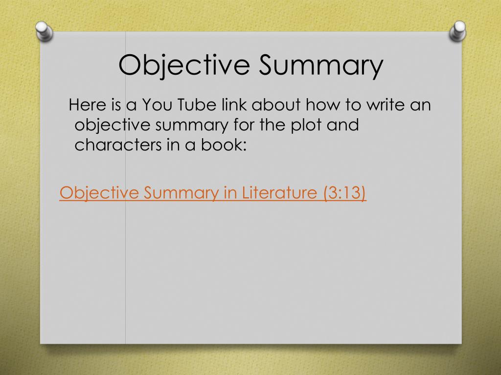 PPT Objective Summary PowerPoint Presentation Free Download ID 2509792