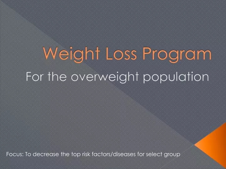 PPT - Weight Loss Program PowerPoint Presentation, free download - ID ...