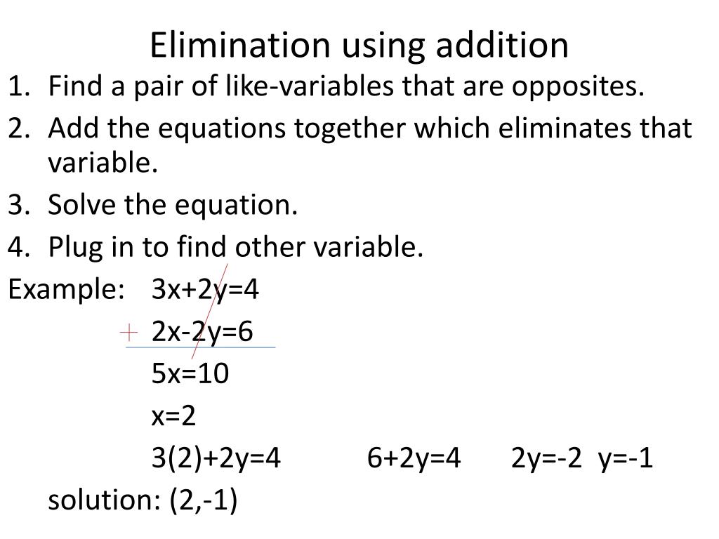 PPT - 7.3 Elimination Using Addition and Subtraction PowerPoint ... PPT - 7.3 Elimination Using Addition and Subtraction PowerPoint ...