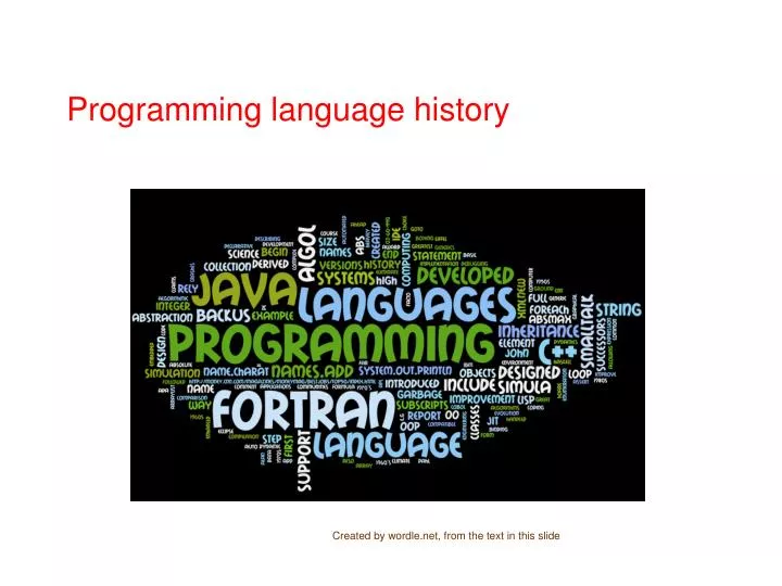 PPT - Programming language history PowerPoint Presentation, free ...