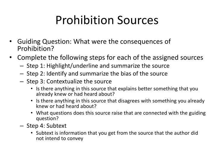 PPT - Prohibition PowerPoint Presentation - ID:2511247