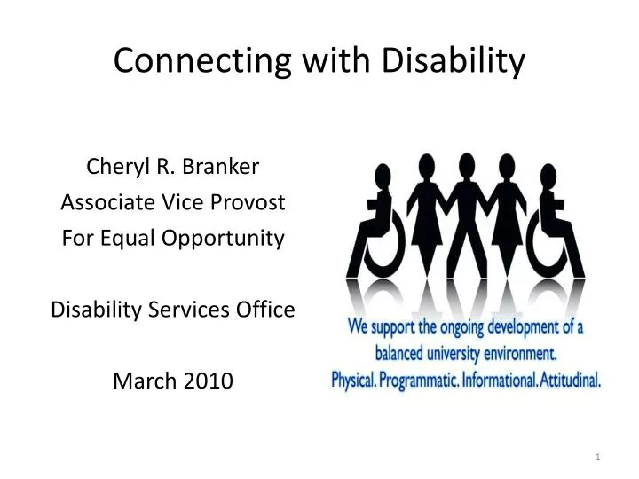 PPT - Connecting with Disability PowerPoint Presentation, free download ...