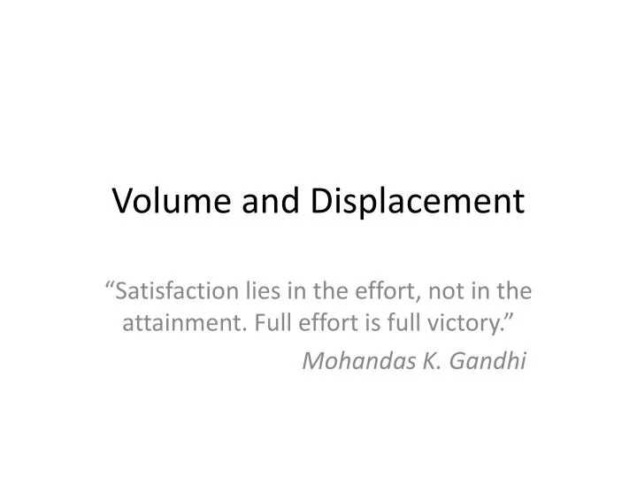 PPT - Volume and Displacement PowerPoint Presentation, free download ...