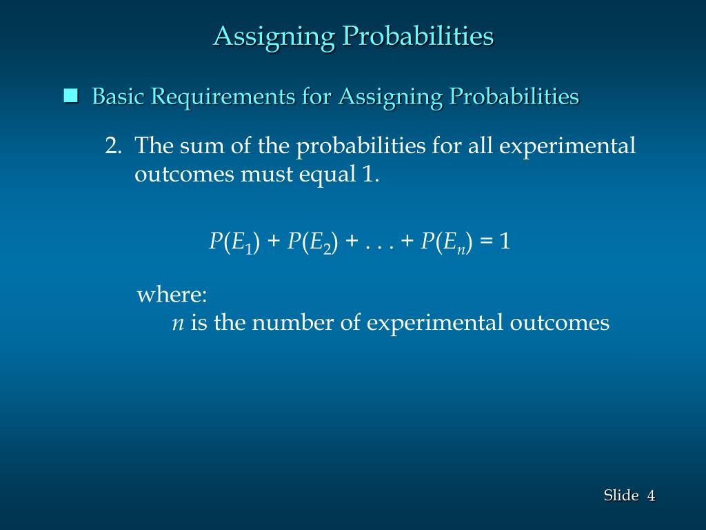 PPT - Introduction to Probability Assigning Probabilities and ...