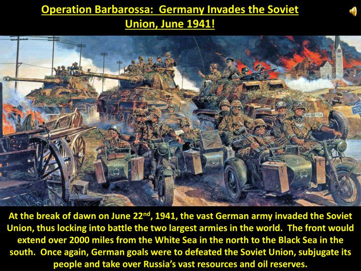 Operation Barbarossa 1941 Summary German Invasion Of Ussr