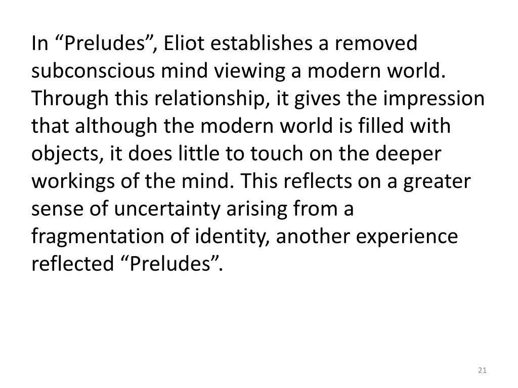 PPT - Eliot, Art and Modern Life: Revising for Clarity and Meaning ...