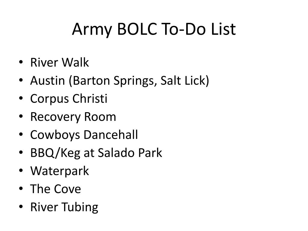 PPT - Basic Officer Leadership School (BOLC)/Commissioned Officer ...