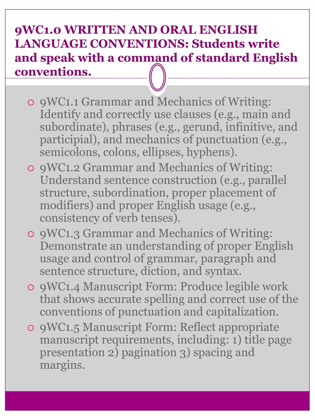 PPT - English Language Conventions /Grammar Intensive PowerPoint ... PPT - English Language Conventions /Grammar Intensive PowerPoint ...