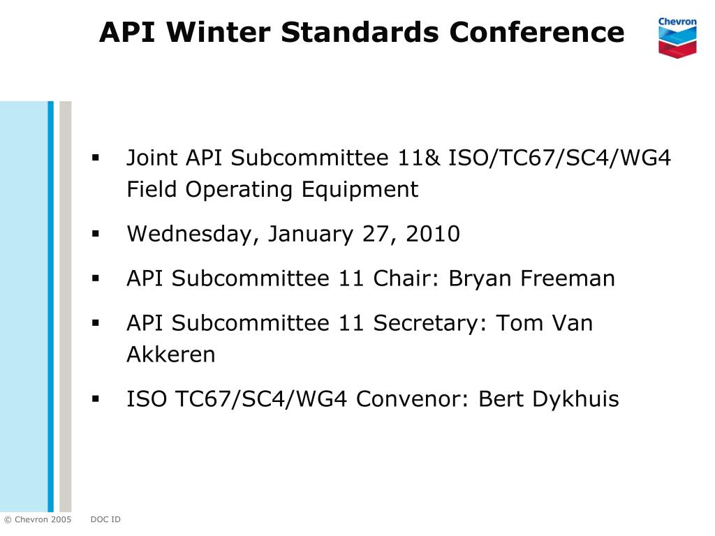 PPT - Exploration and Production Standards Conference on Oilfield ...