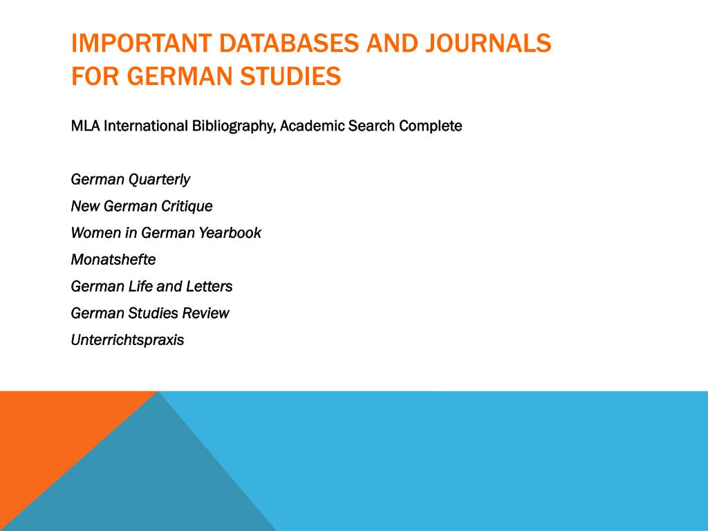 PPT - Research in German Studies: Tips for Undergraduates PowerPoint ...