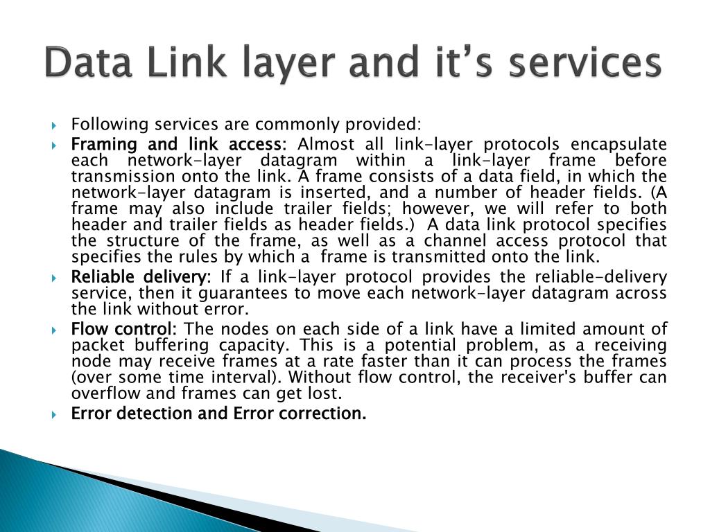 Ppt Computer Networks Cse 4711 Lecture Segment 4 Data Link Layer Powerpoint Presentation 6086