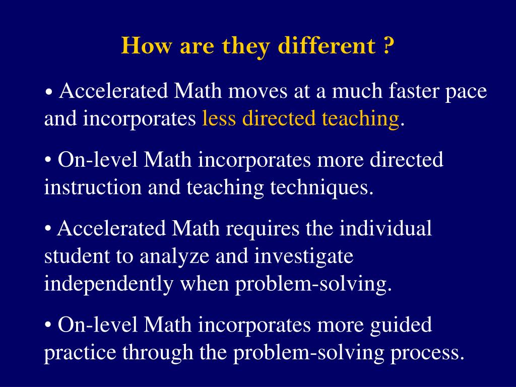 PPT - Understanding Math Placement in High School: On-Level vs ...