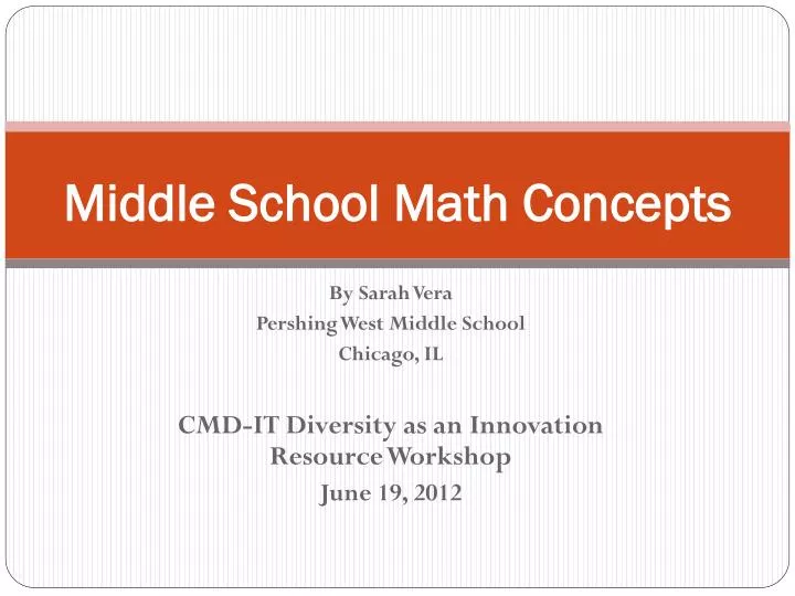 PPT - Middle School Math Concepts PowerPoint Presentation, free ...