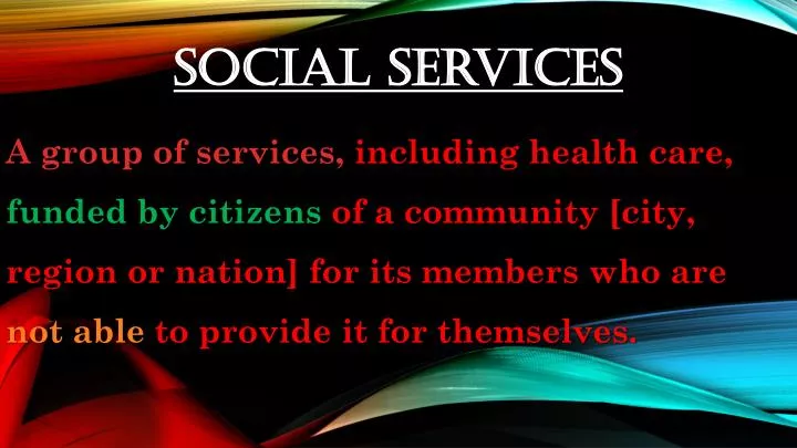 PPT - Social Services PowerPoint Presentation, free download - ID:2513594