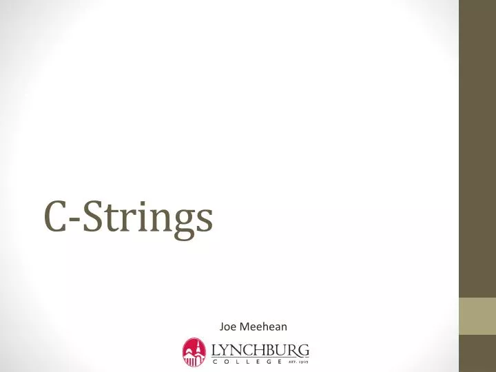 PPT C Strings PowerPoint Presentation Free Download ID 2513680