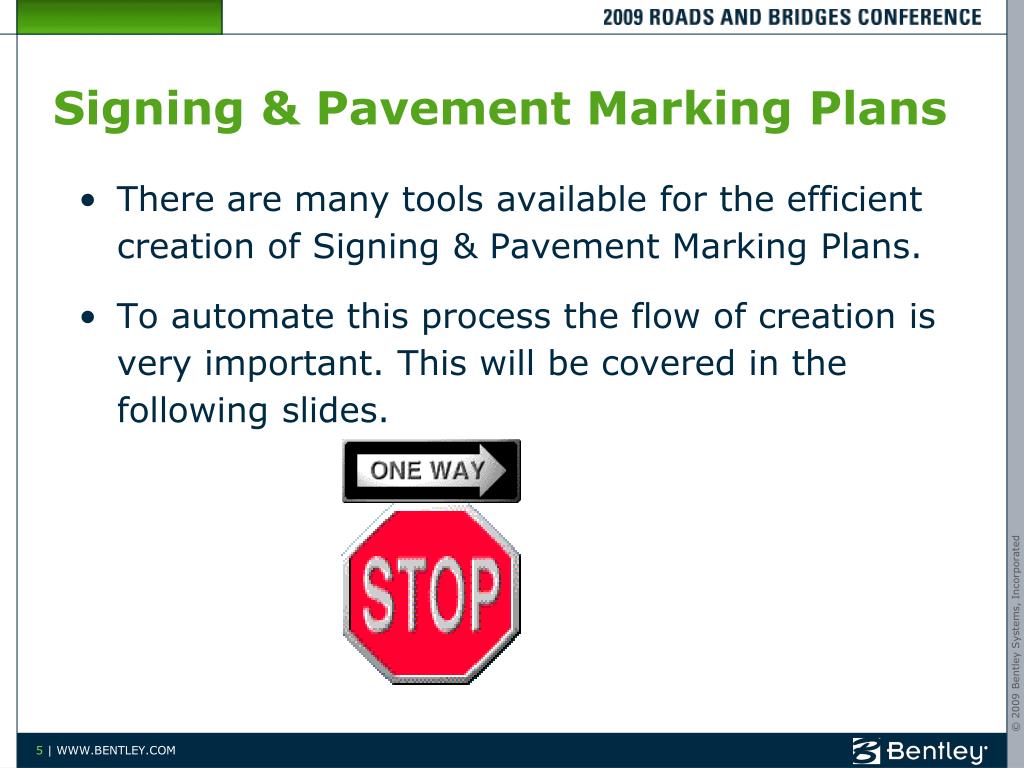 PPT - Traffic Plans: Signing & Pavement Marking in GEOPAK V8i ...
