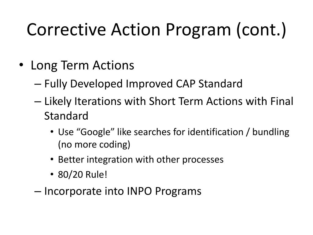 PPT - Corrective Action Program Owner’s Group Corporate 2013 National ...