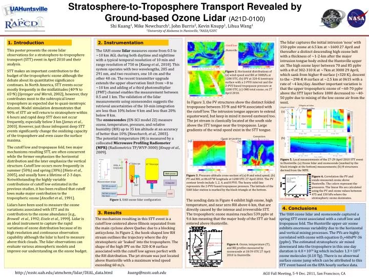 PPT - Shi Kuang 1 , Mike Newchurch 1 , John Burris 2 , Kevin Knupp 1 ...