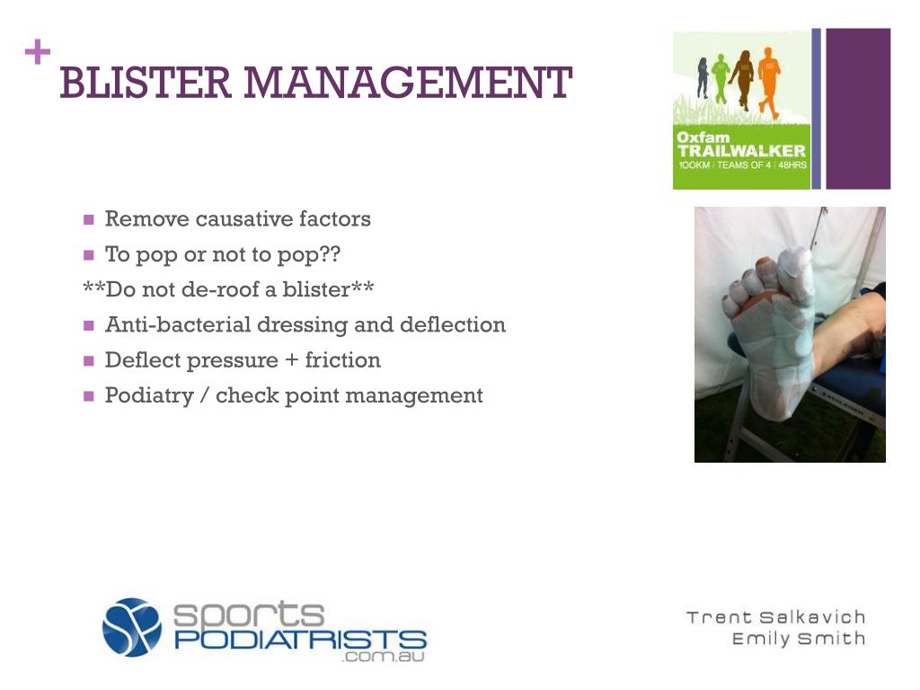 PPT - BLISTER CARE & INJURY PREVENTION PowerPoint Presentation - ID:2514808