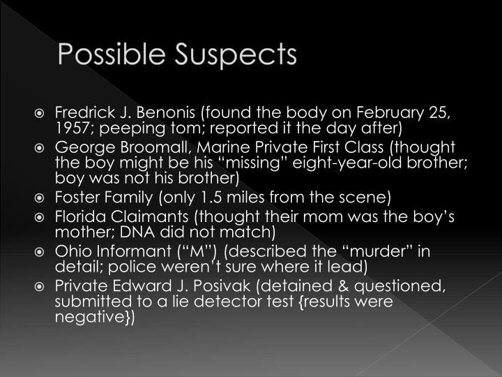 PPT - “The Boy in the Box” “America’s Unknown Child” PowerPoint ...