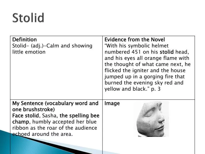 PPT - Stolid PowerPoint Presentation, free download - ID:2515876