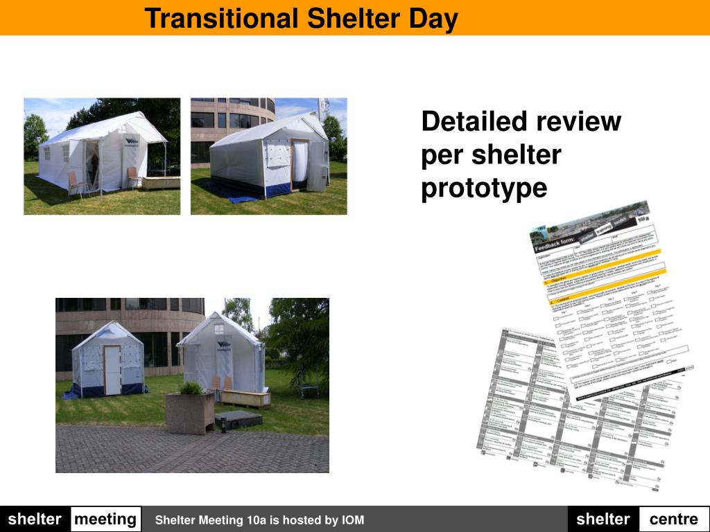 PPT - Update: Transitional Shelter Day Tom Corsellis, Shelter Centre ...