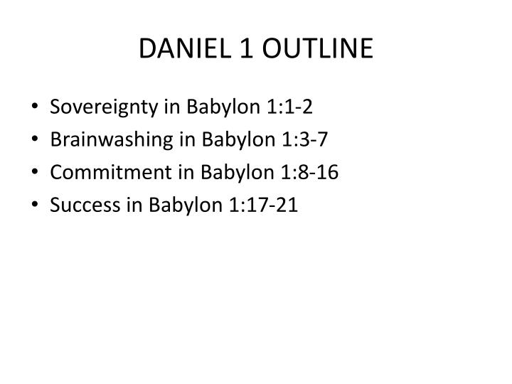 PPT - DANIEL CHAPTER 1 PowerPoint Presentation - ID:2516246