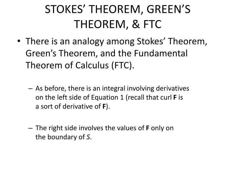 PPT - Teorema Stokes PowerPoint Presentation - ID:2516301