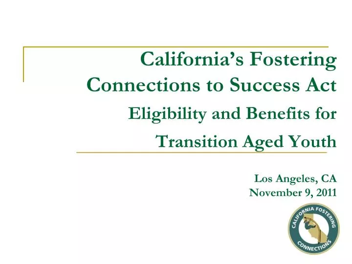 PPT - Basics of Eligibility for AFDC-FC (Foster Care Benefits ...