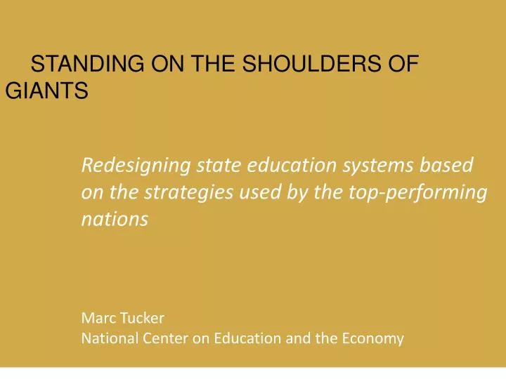 PPT - STANDING ON THE SHOULDERS OF GIANTS PowerPoint Presentation, free ...