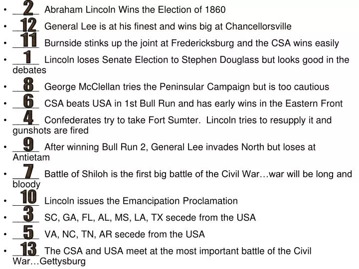 PPT - _____ Abraham Lincoln Wins the Election of 1860 PowerPoint ...
