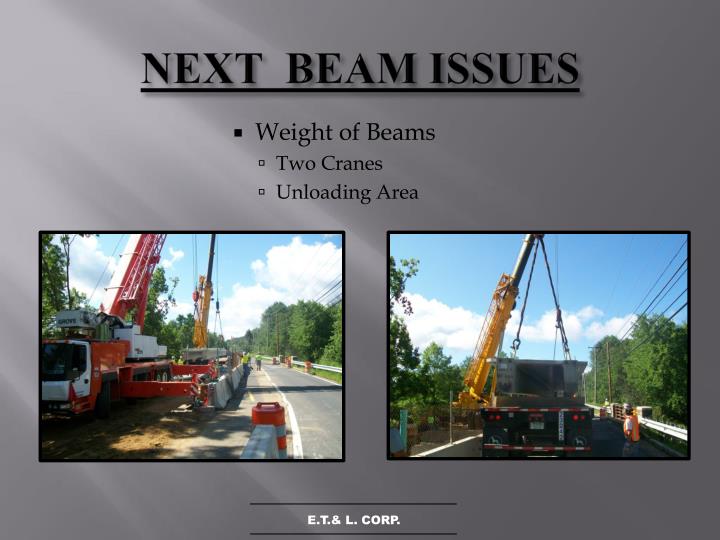 PPT - NEXT BEAM INSTALLATION MASSDOT BRIDGE REPLACEMENT ROUTE 19 OVER ...