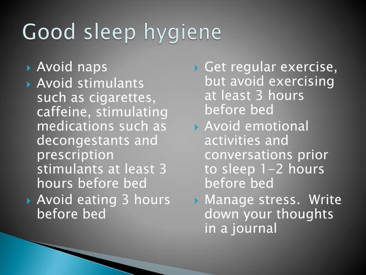 PPT - Sleep Hygiene PowerPoint Presentation - ID:2516926
