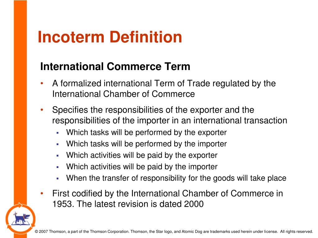 PPT - Terms of Trade or Incoterms PowerPoint Presentation, free ...