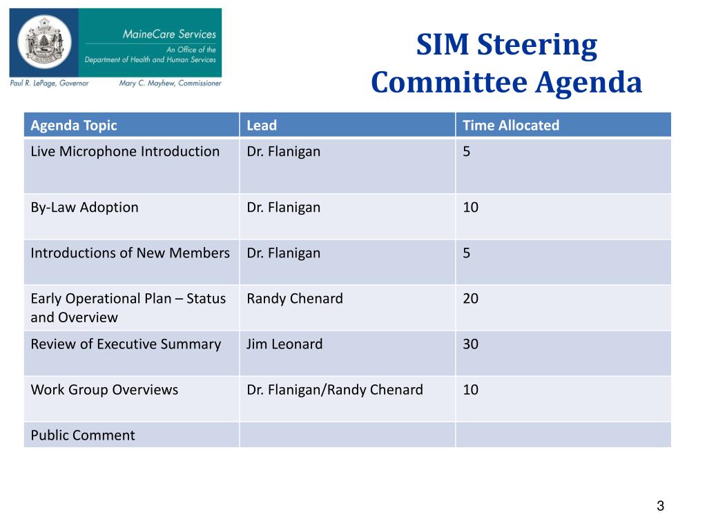 PPT - SIM Steering Committee Meeting PowerPoint Presentation, free ...