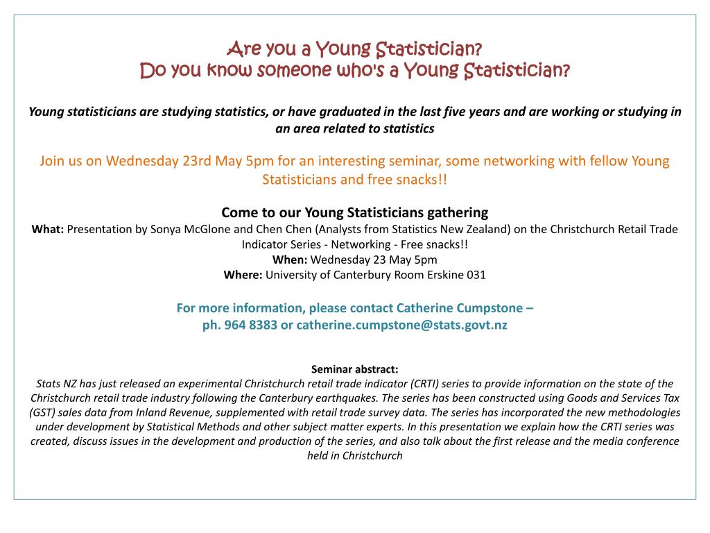 PPT - Are you a Young Statistician? Do you know someone who's a Young ...