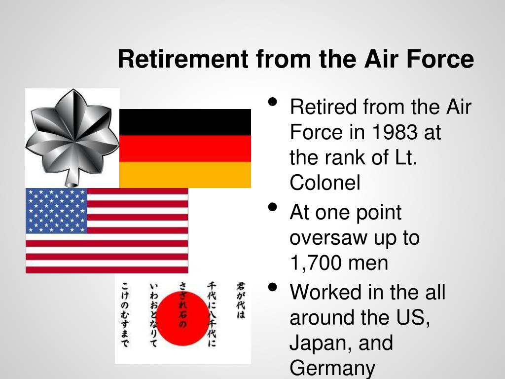 PPT - Lt . Colonel Wendell Ashley U.S. Air Force PowerPoint ...